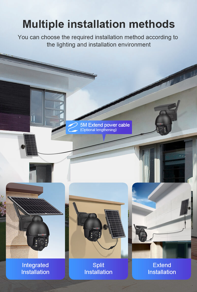 Waterproof 4MP Solar PTZ Camera